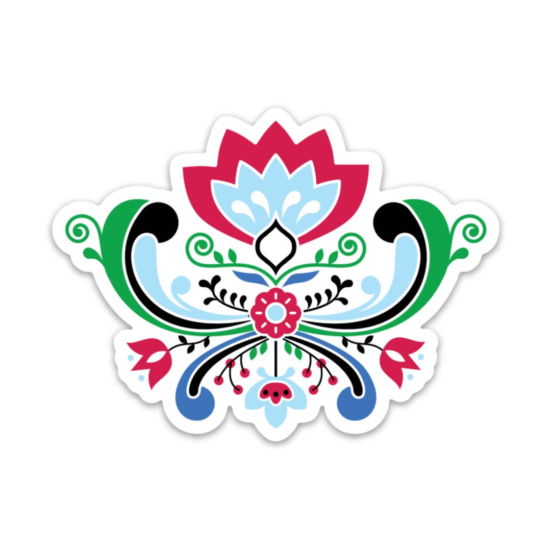 Norwegian Rosemaling Sticker – Drøm